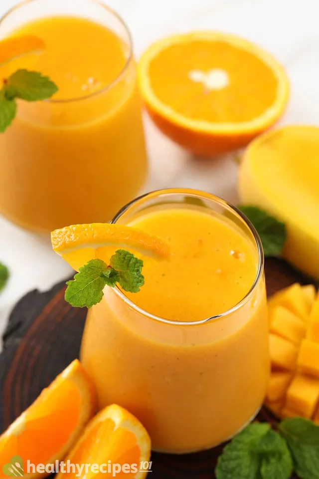 Mango Orange Smoothie Recipe: Vegan, Dairy-Free, And Sugar-Free